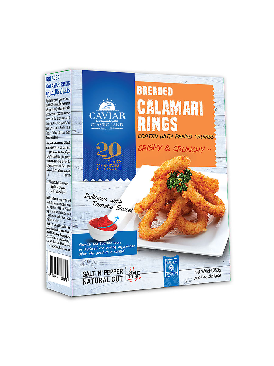 Calamari Rings Coated With Panko Crumbs - Caviar Classic Land Seafood ...